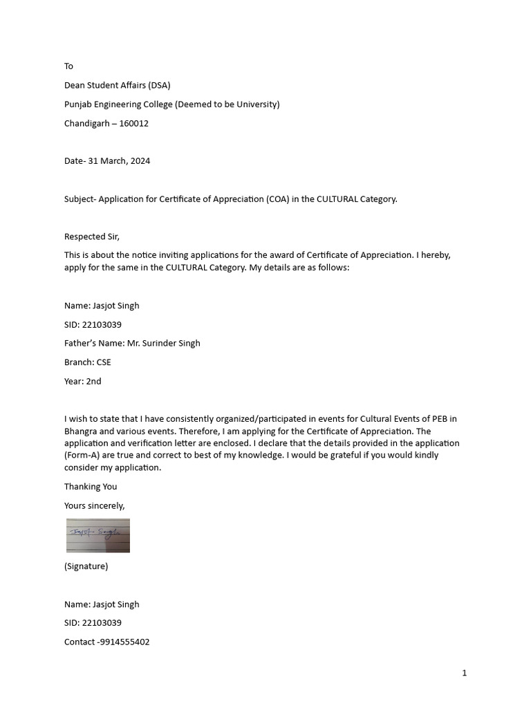 COA - PEB - Jasjot Singh - 22103039 | PDF