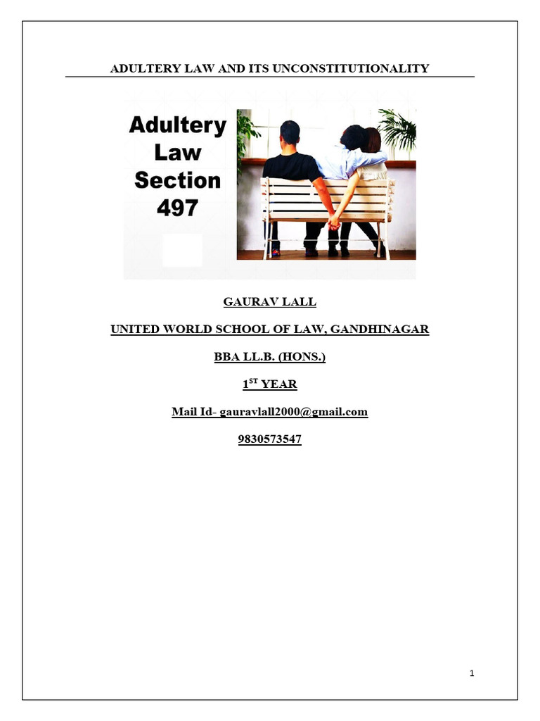 Adultery Laws and Its Unconstitutionality | PDF | Adultery | Marriage