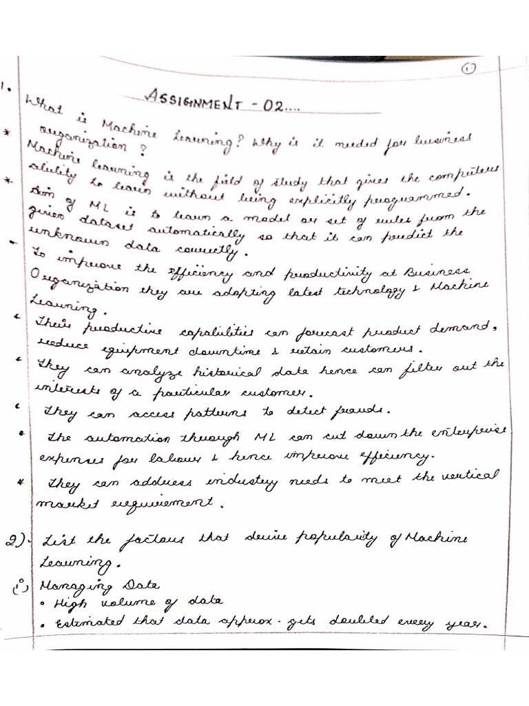 Aiml Assignment 2 | PDF