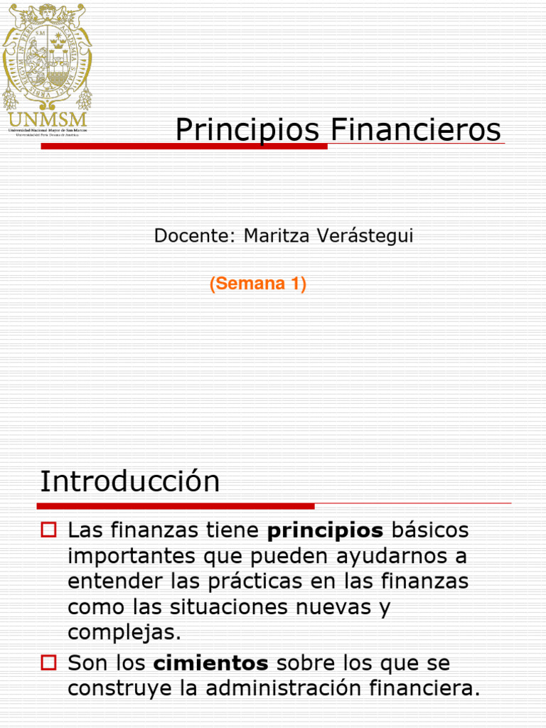 Principios Financieros | PDF | Compartir (Finanzas) | Opción (Finanzas)