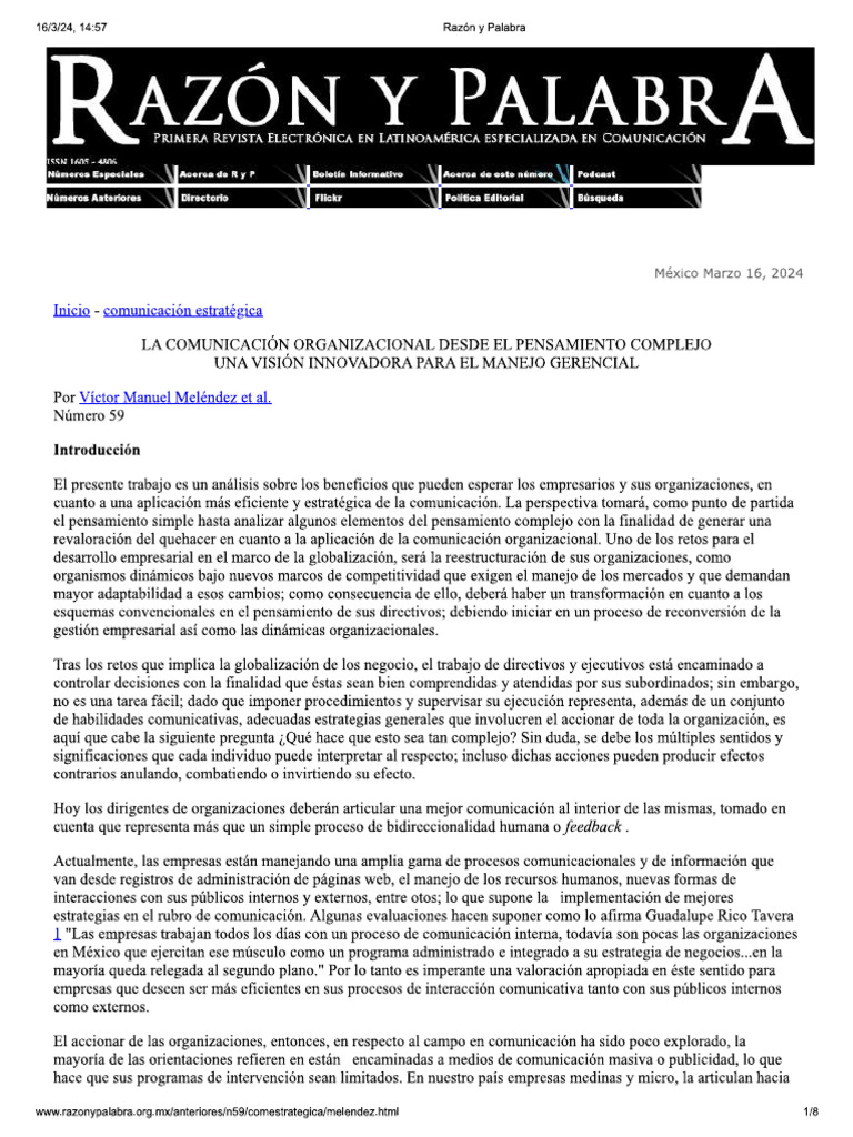 Razon y Palabra | PDF