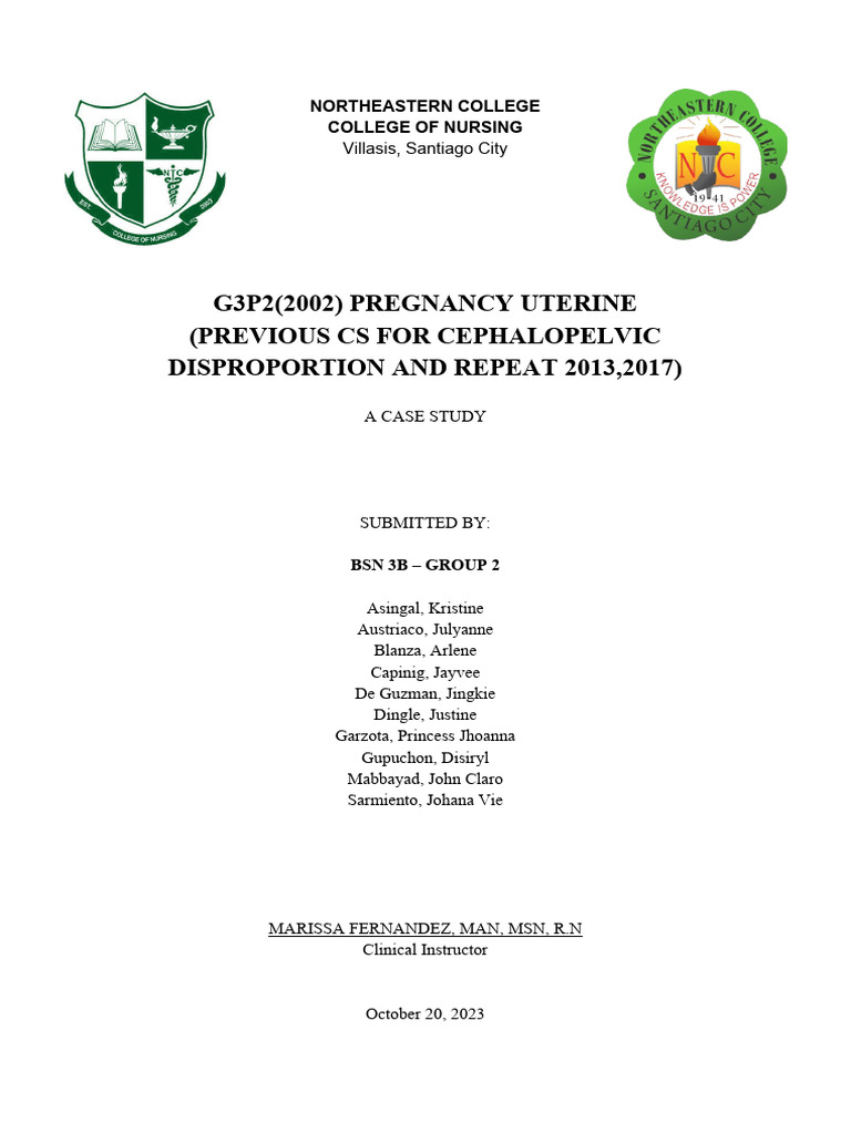 DR Case Presentation Final | PDF | Caesarean Section | Childbirth