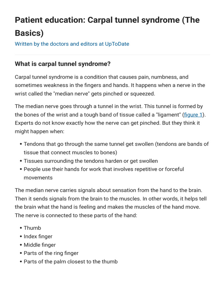 Carpal Tunnel Syndrome | PDF | Carpal Tunnel Syndrome | Hand