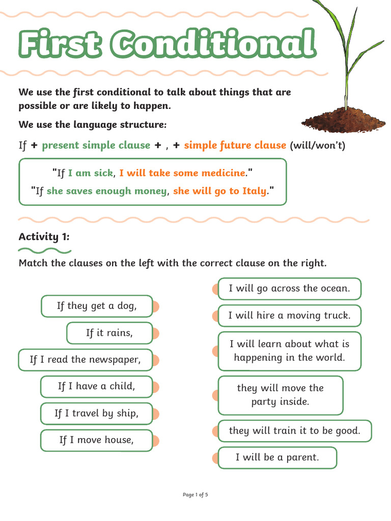 FIRST CONDITIONAL | PDF