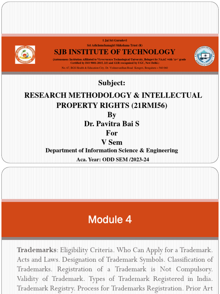 Module_4_PPT-part2[1] | PDF | Trademark | Civil Law (Common Law)