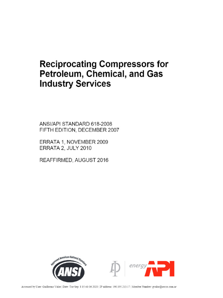 API 618 5th Edition | PDF