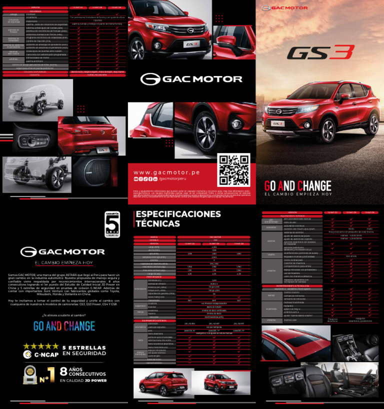 Ficha Tecnica-Gs3 | PDF | Sistema de freno antibloqueo | Coche