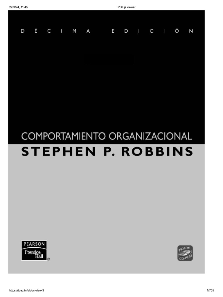Décima Edición Comportamiento Organizacional de Stephen P. Robbins | PDF