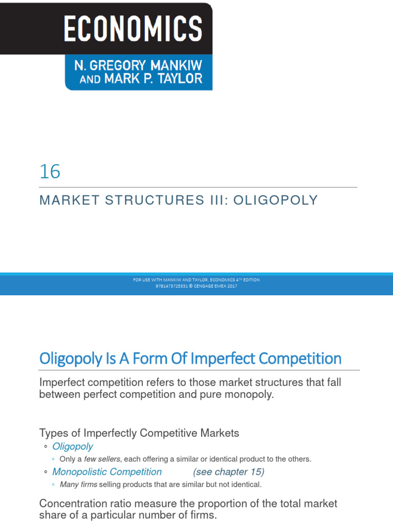 Ch16 Market Structures III Oligopoly-2 | PDF | Oligopoly | Profit (Economics)