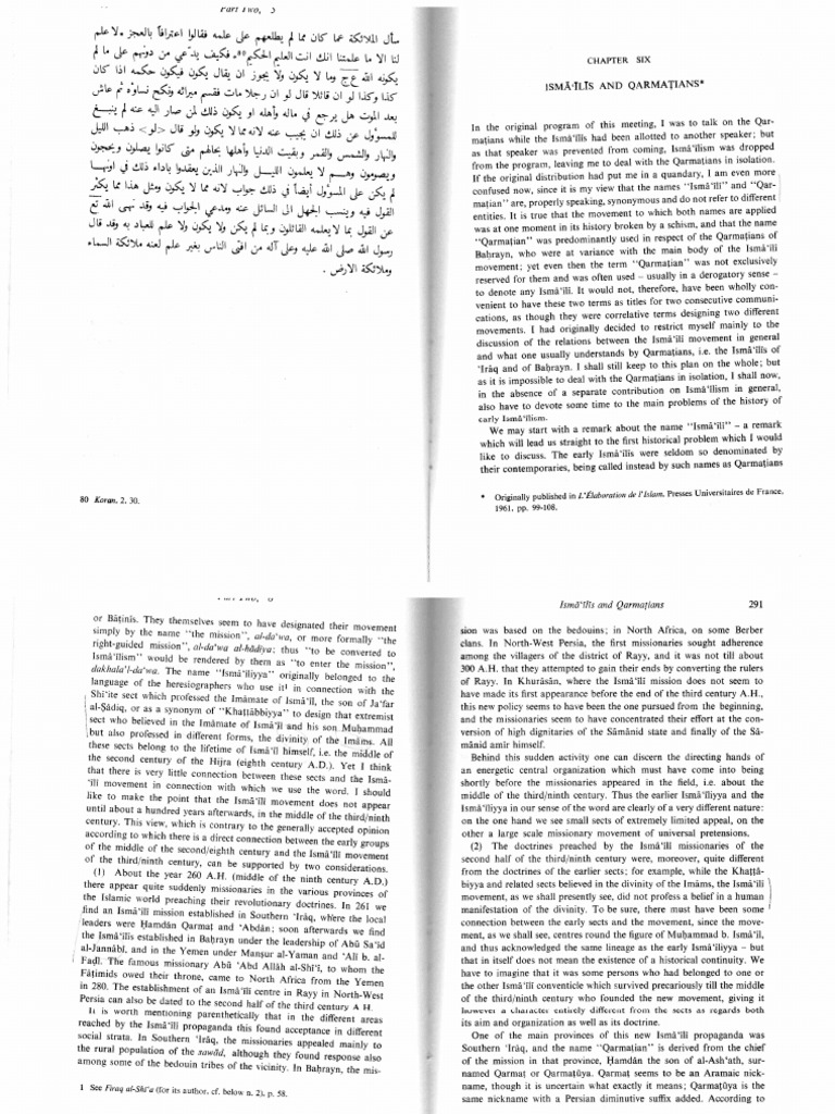 Ismailis and Qarmatians: Historical Insights | PDF | Isma'ilism | Shia ...