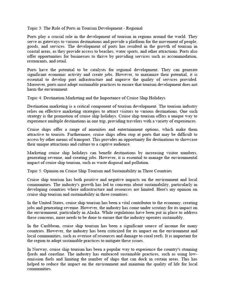 Arshdeep Report Presentation | PDF | Tourism | Port