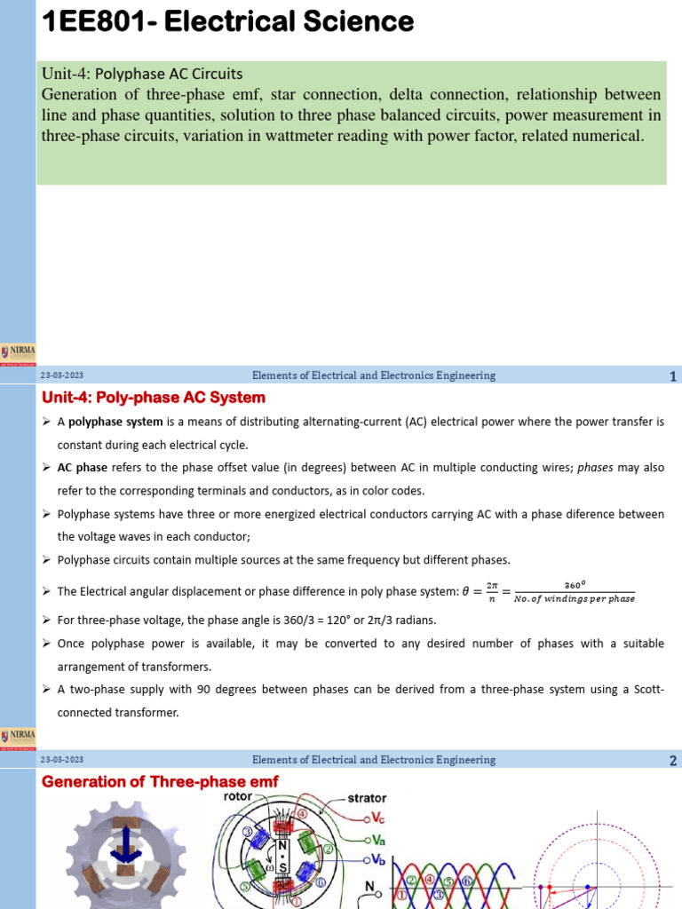 ES Unit-4 | PDF | Alternating Current | Metrology