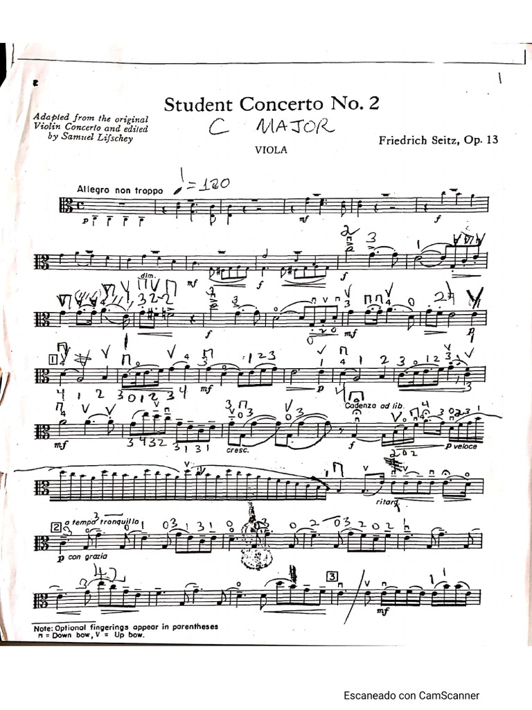 Seitz Concerto 2 | PDF