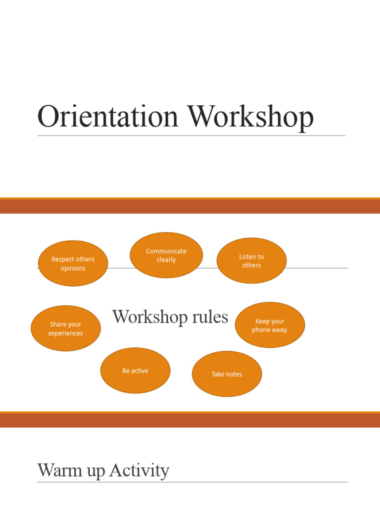 Orientation Workshop DP | PDF | Classroom Management | Learning