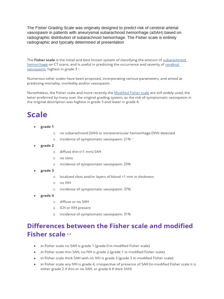 The Fisher Grading Scale | PDF