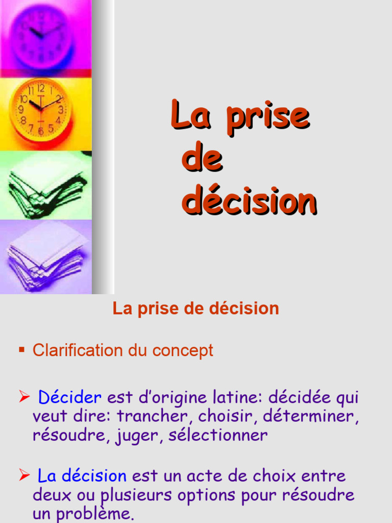 Comprendre la prise de décision | PDF | Prise de décision | la perception