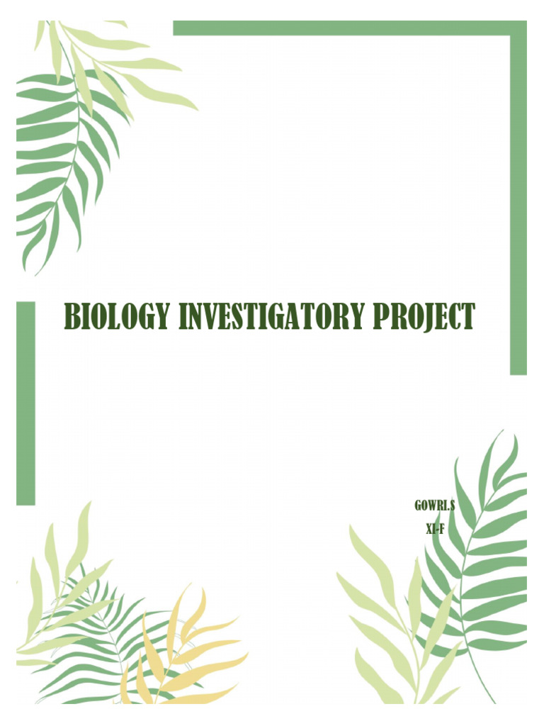 biology cover page | PDF