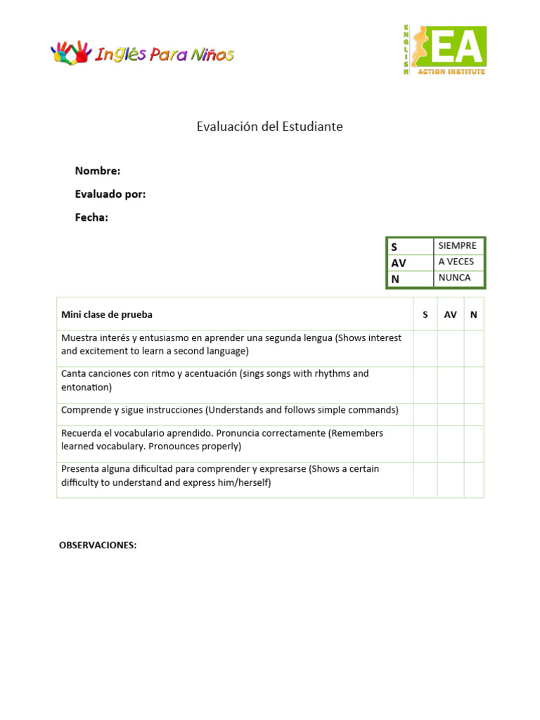Formato Mini Clase de Prueba | PDF