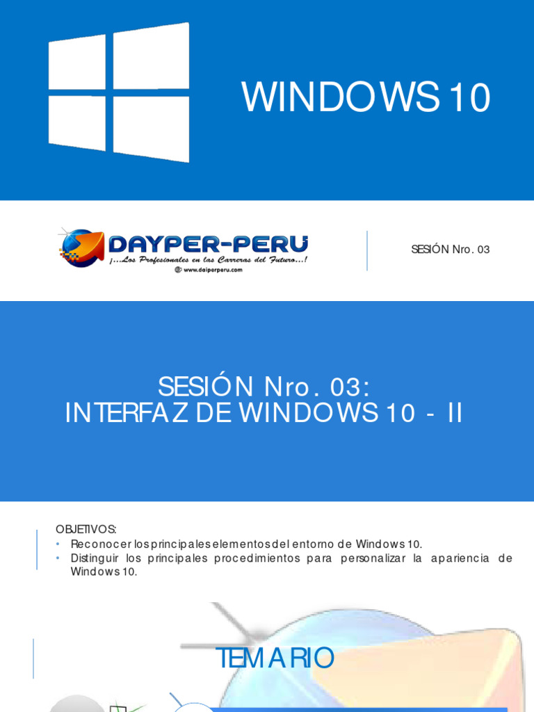 S3 - Interfaz de Windows 10 - II | PDF | Ventana (informática) | Windows 10