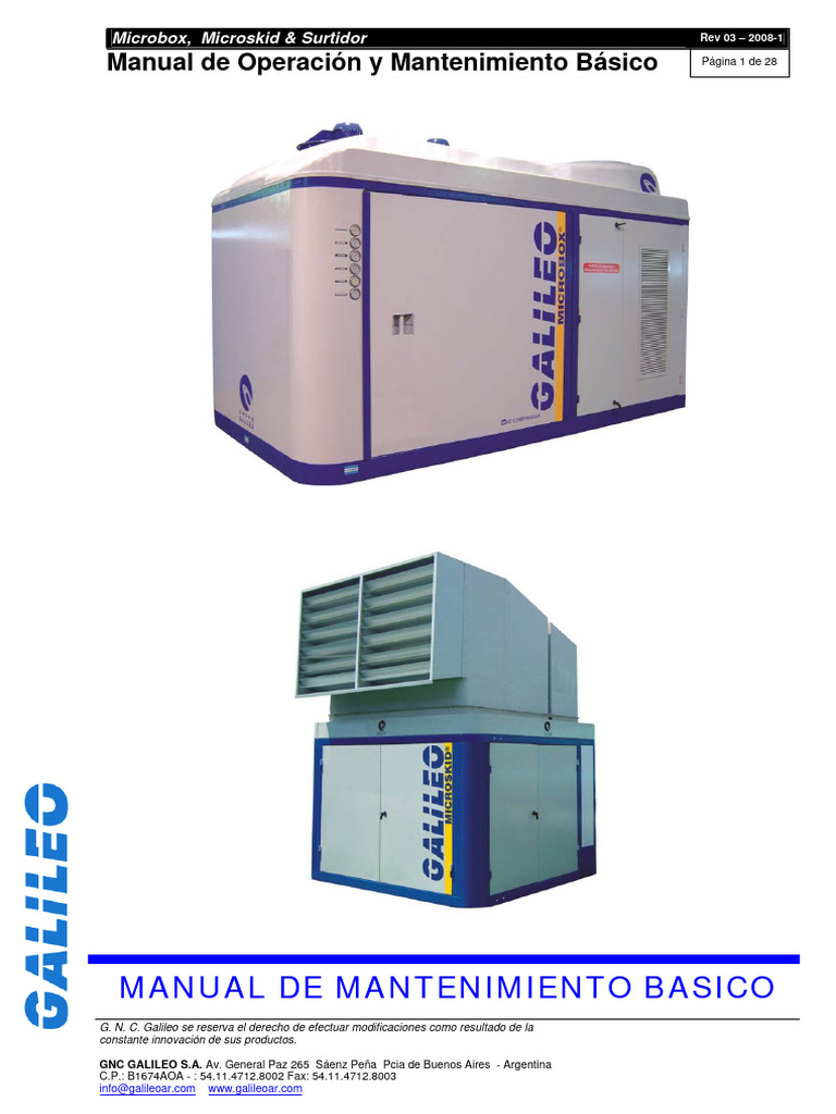 Microbox, OPERACION Y MANTENIMIENTO | PDF | Presión | Conector eléctrico