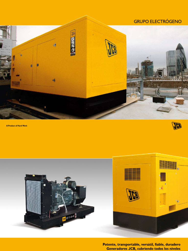 Grupo de Electrogeno JCB | PDF | Generador eléctrico | Motores