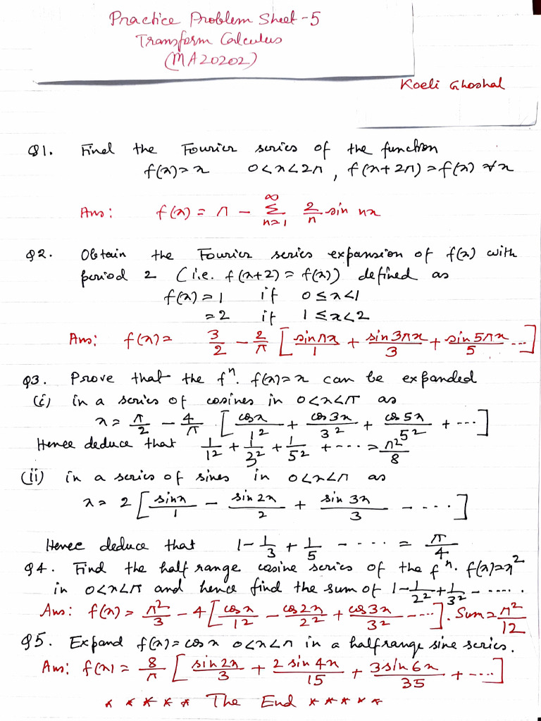 TC Practice Problem Sheet 5 | PDF