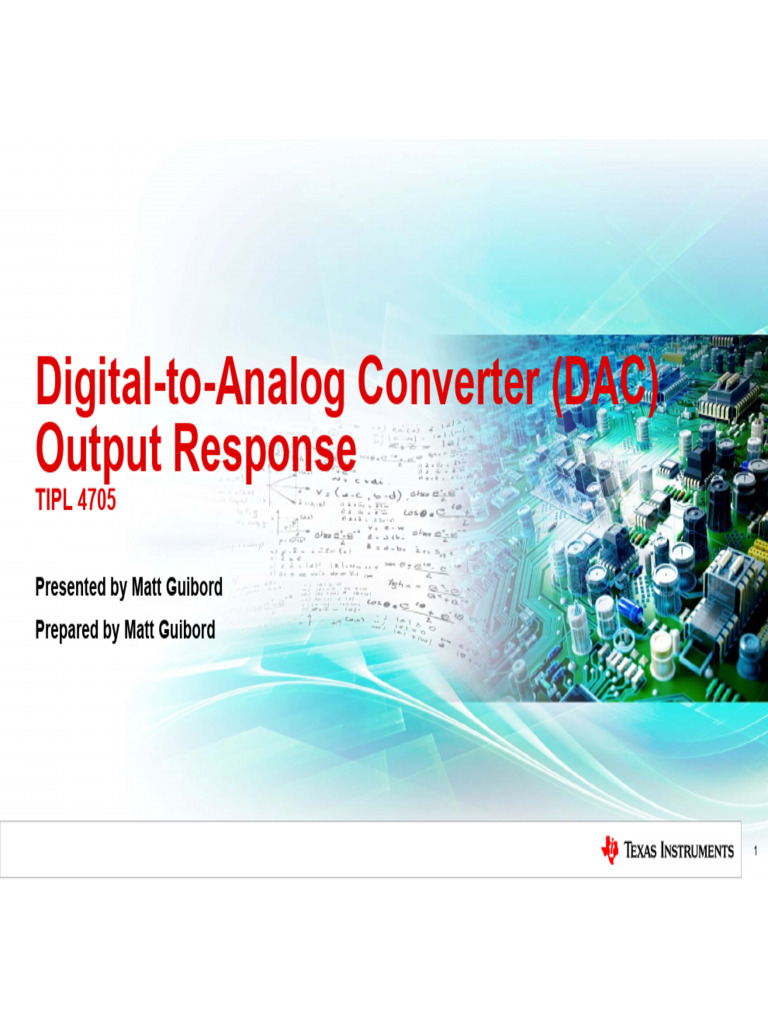 TIPL4705 - DAC Output Response | PDF | Filter (Signal Processing) | Sampling (Signal Processing)