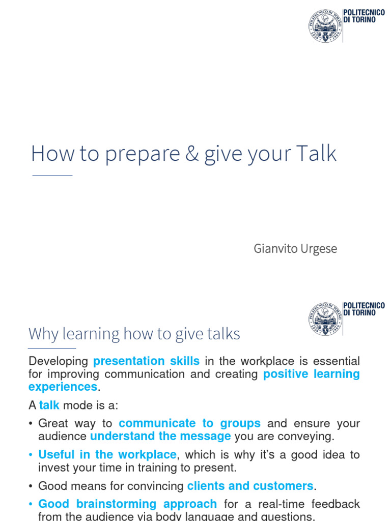 Effective Talk Preparation Guide | PDF | Brainstorming | Motivation