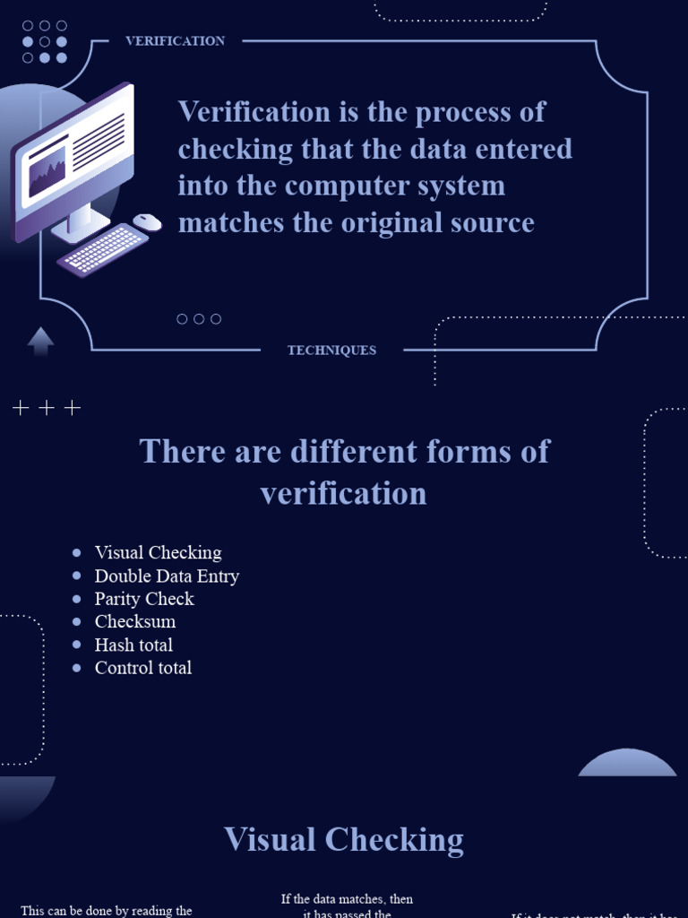 Verification Slideshow | PDF | Data Transmission | Computer Science