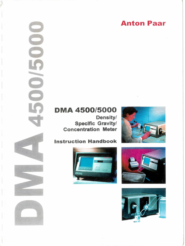 MANUAL Densimetro de Liquidos - DMA 5000 - Anton Paar | PDF