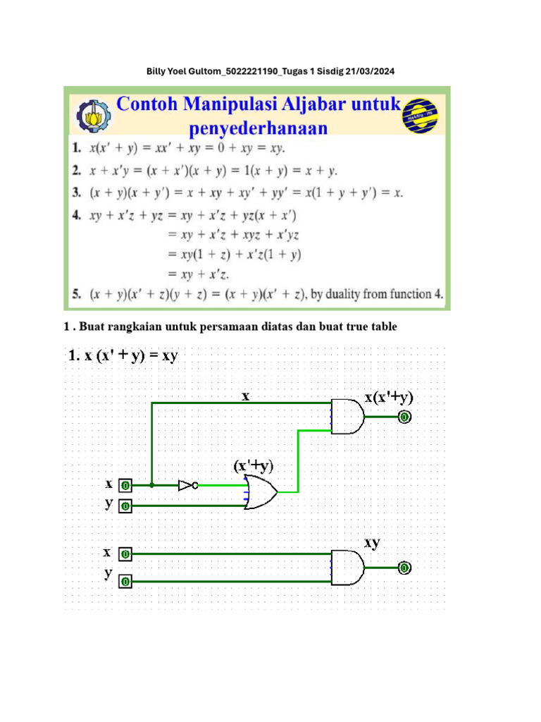 Billy Yoel Gultom - Tugas 1 Sisdig | PDF