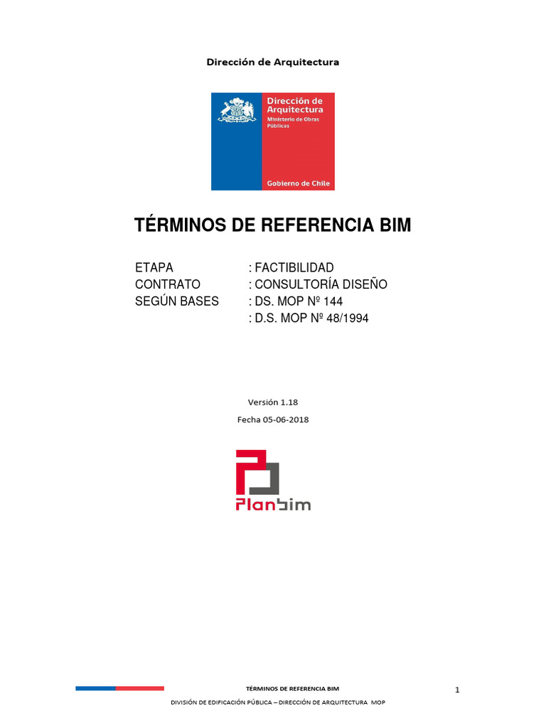 Términos de Referencia BIM MOP | PDF | Modelado de información de construcción | Software