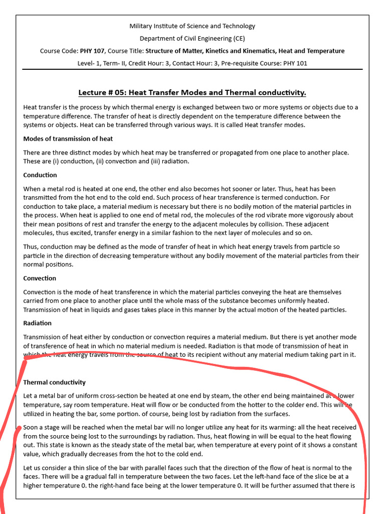 Heat Transfer Modes And Thermal Conductivity Pdf Heat Transfer Heat