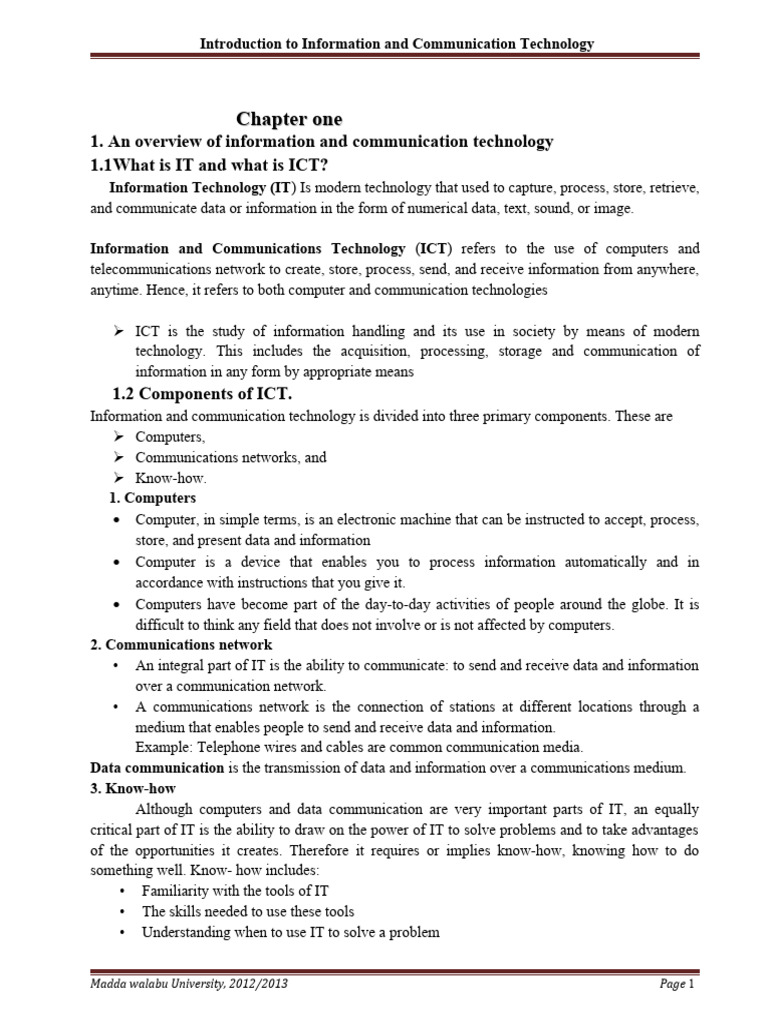 Ict Note Download Free Pdf Central Processing Unit Microcomputers