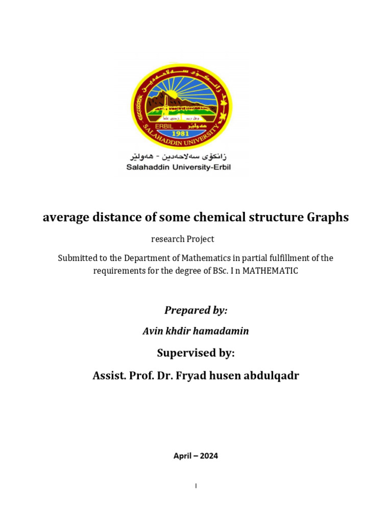 Average Distance of Some Chemical Structure Graphs | PDF | Visual ...
