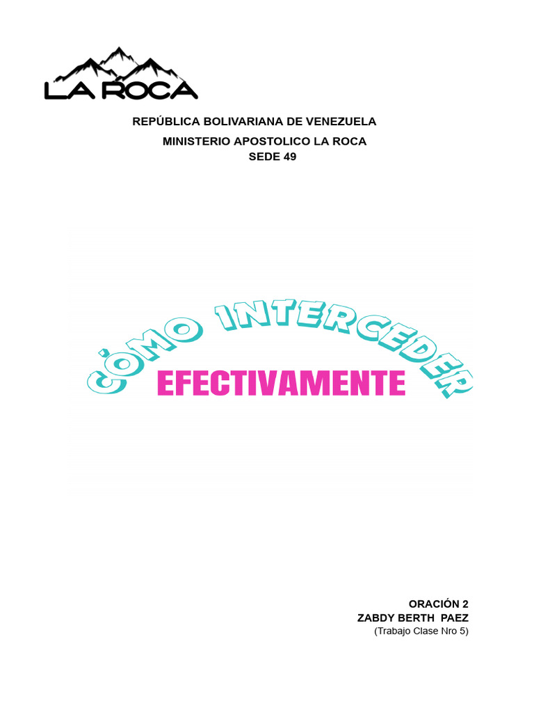 Como Interceder Efectivamente | PDF | Intercesión | Oración