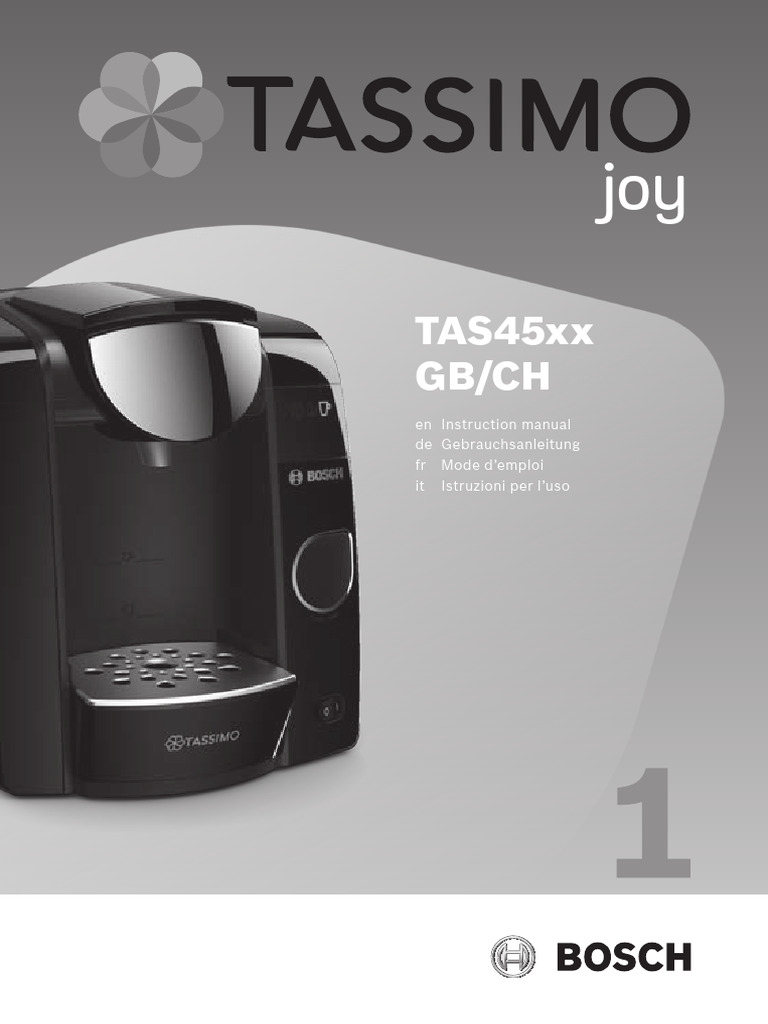 BOSH Joy TASSIMO ExtendedManual | PDF | Water