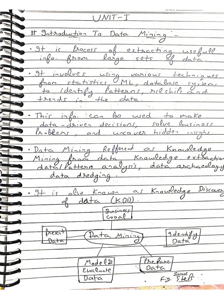 Data Mining Unit 1 | PDF