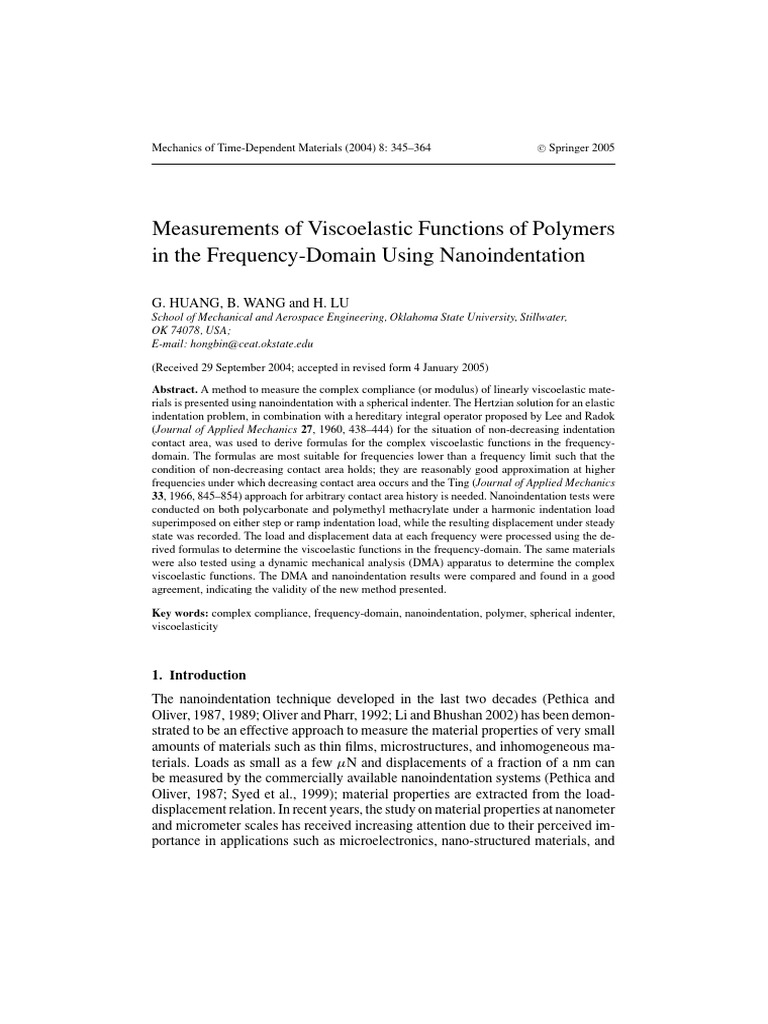 s11043-004-0440-7 | PDF | Viscoelasticity | Materials