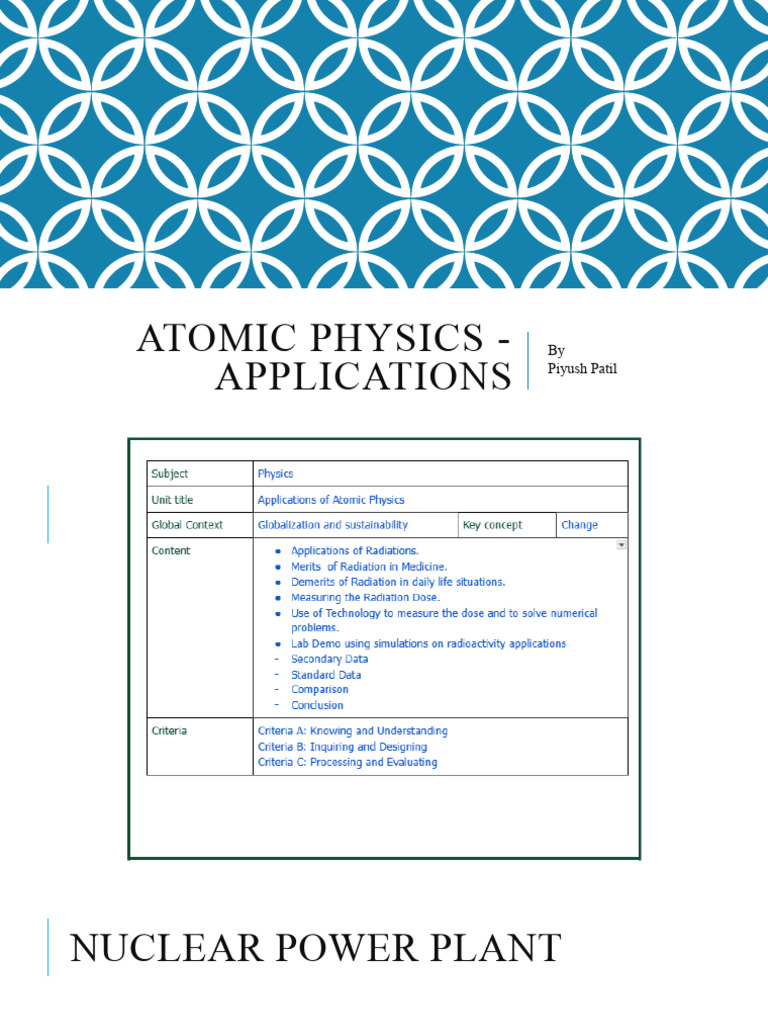 Applications of Atomic Physics | PDF | Nuclear Reactor | Nuclear Fuel