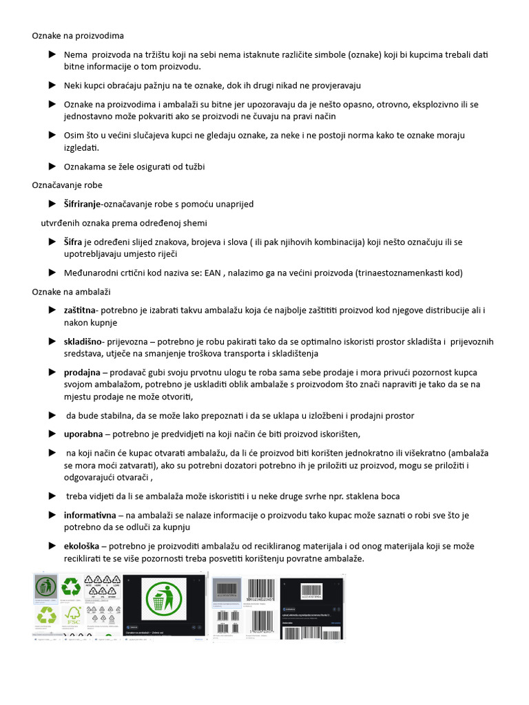 Oznake Na Proizvodima | PDF