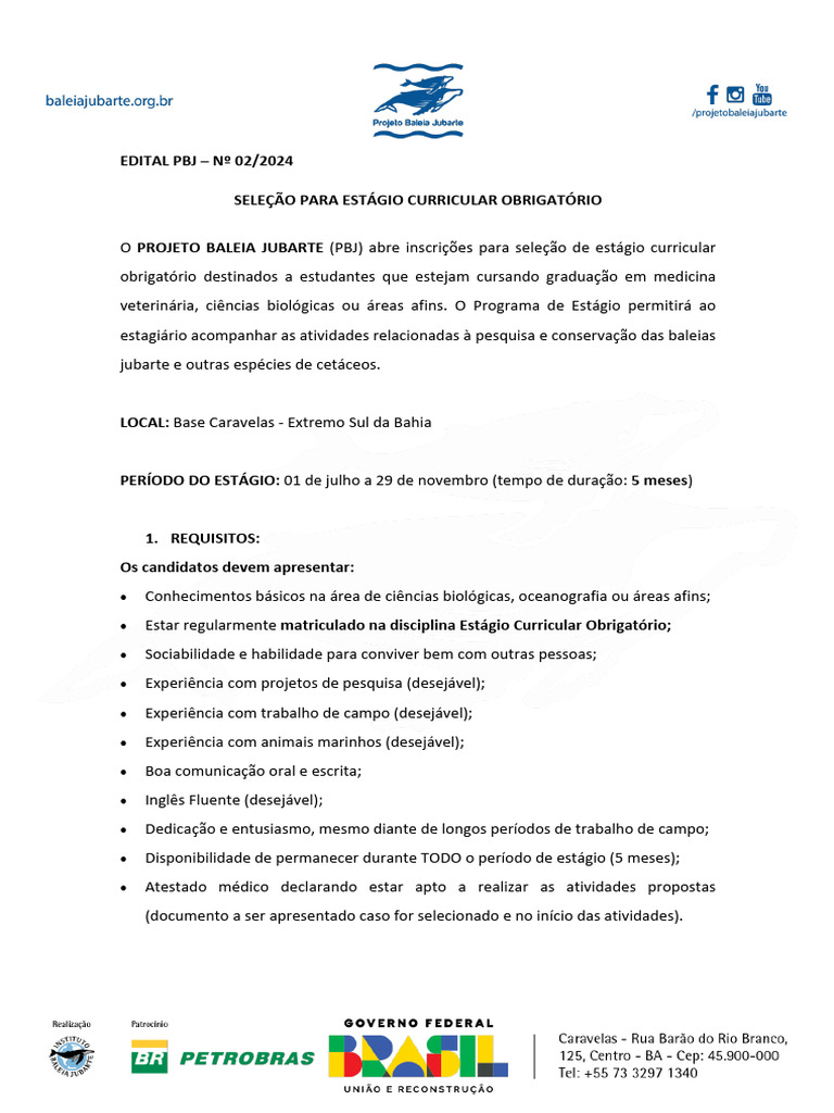 Edital IBJ-Caravelas 2024 | PDF | Ciências e Matemática