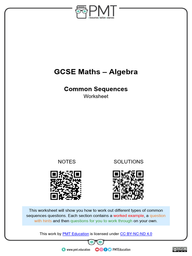 B. Common Sequences | PDF | Mathematics | Elementary Mathematics