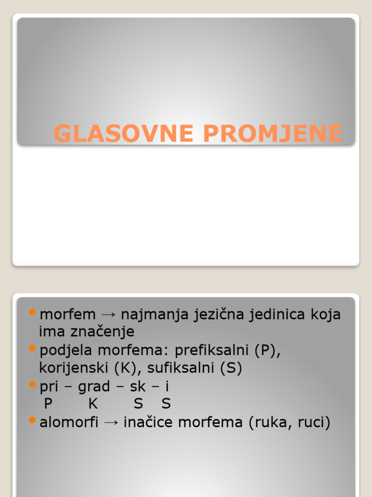 Glasovne Promjene | PDF