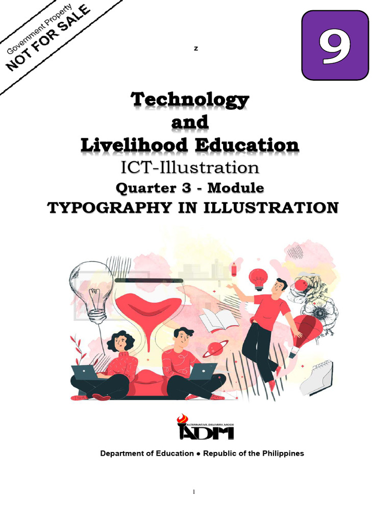 TLE9 ICT Illustration-Q3 Module-3 Typography | PDF | Typefaces | Serif