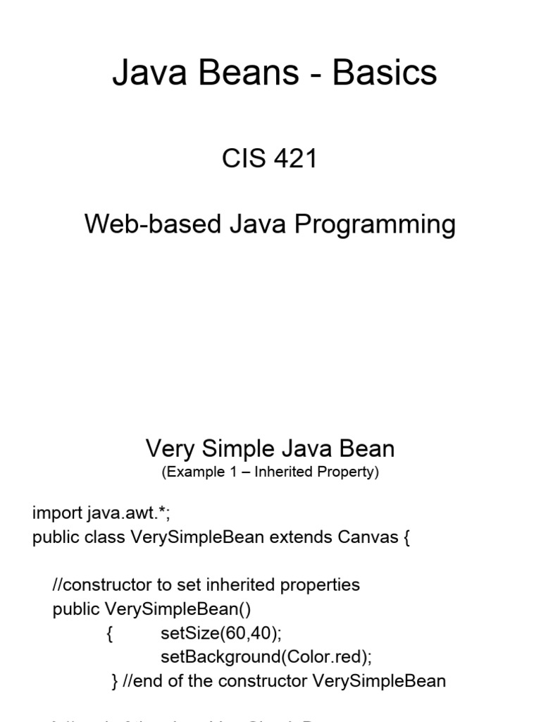 13 Beans | PDF | Method (Computer Programming) | Class (Computer ...