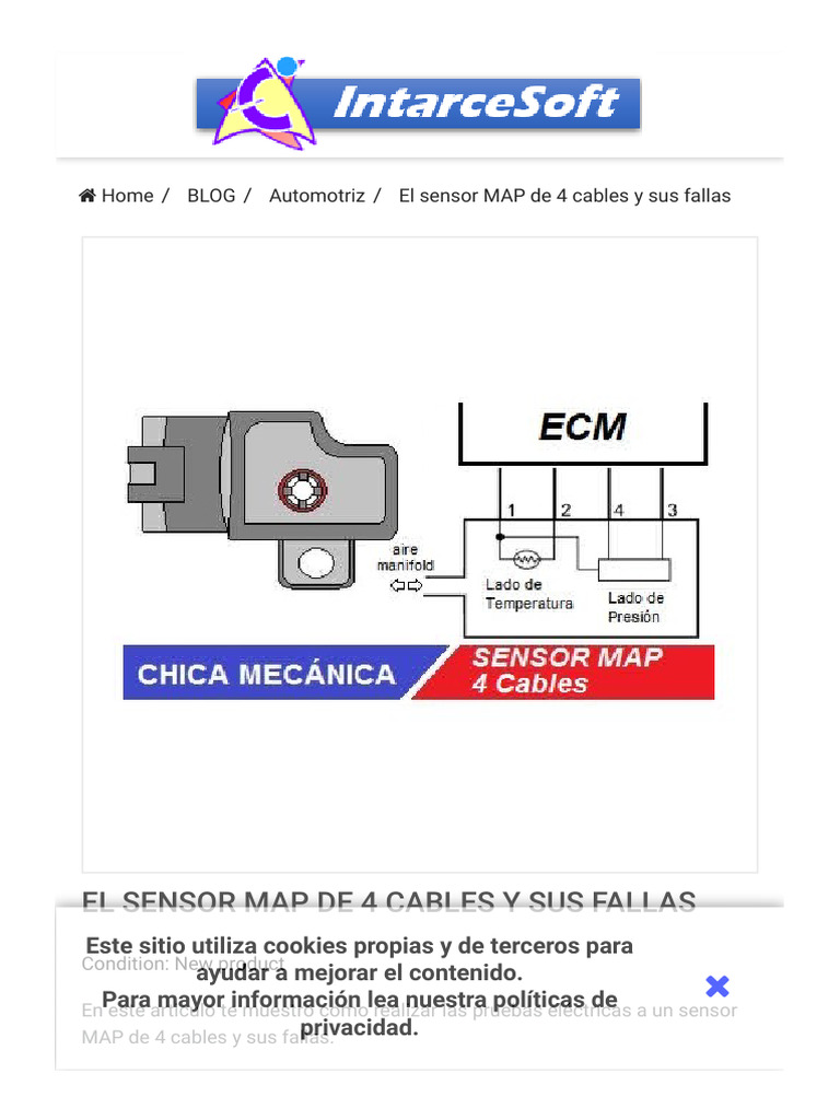 Sensor MAP de 4 Cables y Sus Fallas | PDF | Conector eléctrico | Sensor