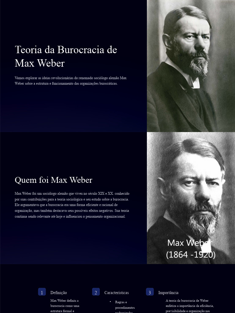 Teoria Da Burocracia de Max Weber 1 | PDF | Burocracia | Max Weber
