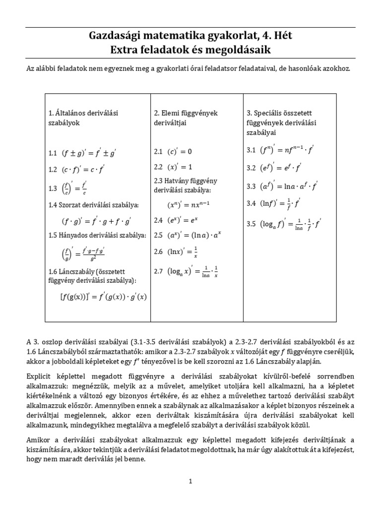 GM Gyak Het04 Extra Feladatok Megoldassal 2023 | PDF
