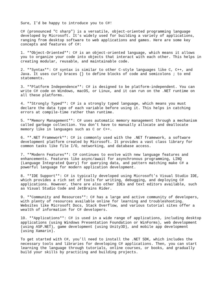 C# Stuffs | PDF | C Sharp (Programming Language) | Integrated ... C# Stuffs | PDF | C Sharp (Programming Language) | Integrated ...